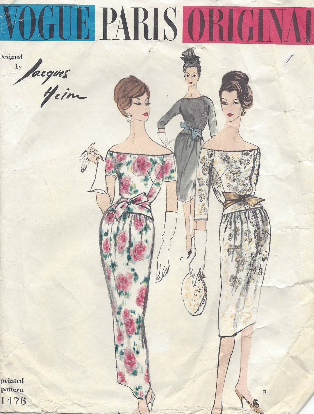 1959 Vintage VOGUE Sewing Pattern B38 DRESS (R989) by Jacques Heim ...