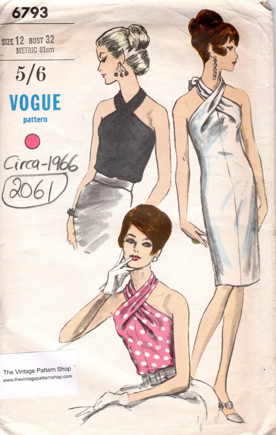 1966 Vintage VOGUE Sewing Pattern B32 Dress & Blouse 2061 - Etsy