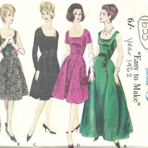 1962 Vintage VOGUE Sewing Pattern B38" DRESS (1655) by Vogue 5413 - Etsy