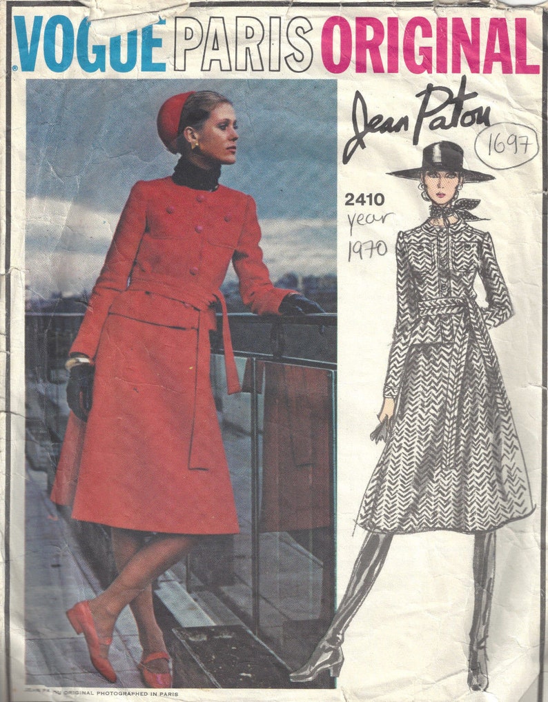 1970 Vintage VOGUE Sewing Pattern B36″ Suit Jacket & Skirt (1697R) by ...