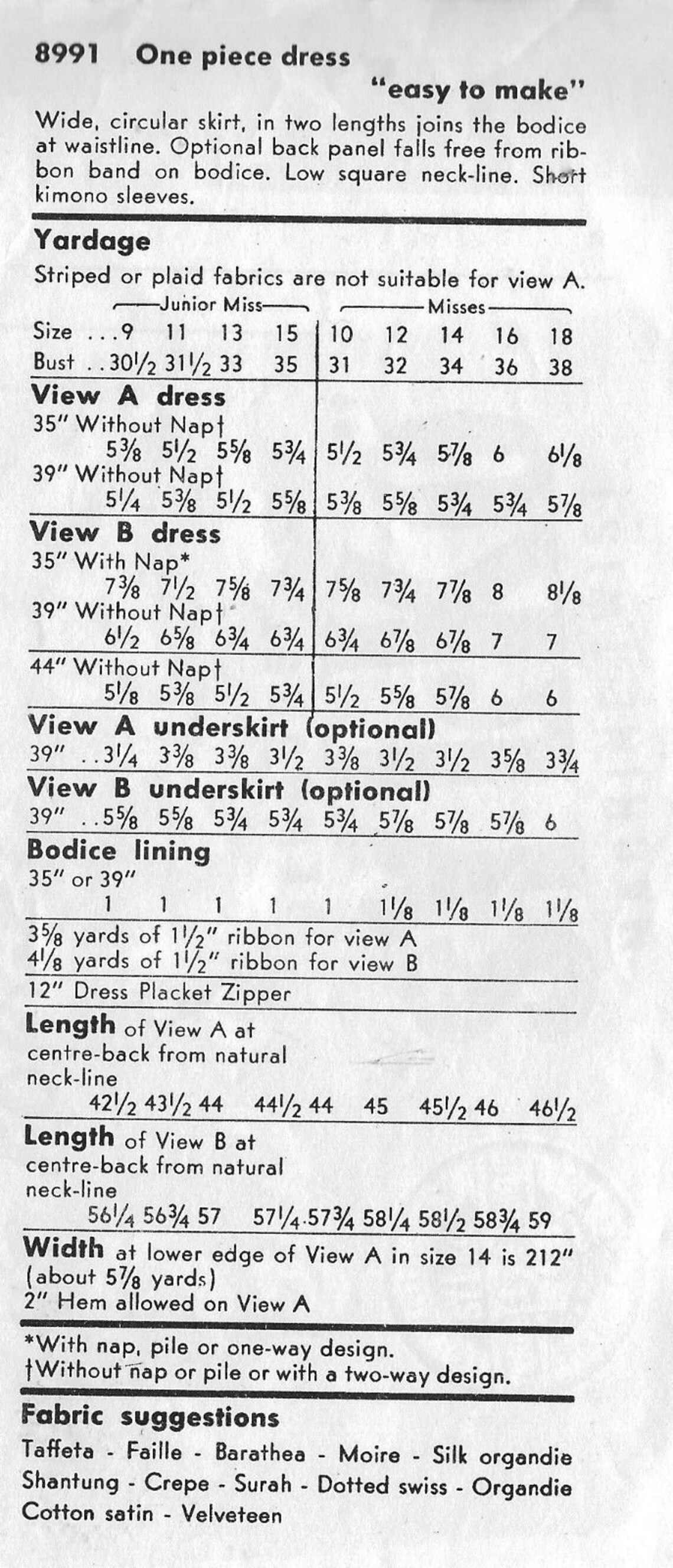 1956 Vintage VOGUE Sewing Pattern DRESS B32 1433 Vogue - Etsy