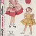 1952 Childrens Vintage Sewing Pattern S2 C21 DRESS & TRANSFER C6 ...