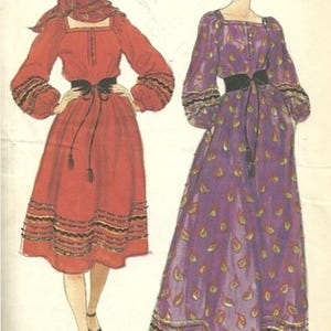 1977 Vintage VOGUE Sewing Pattern B32 1/2” DRESS & BELT (2280) Vogue ...