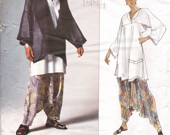 1990 Vintage VOGUE Sewing Pattern B34″- 36″- 38” Vest, Shirt and Pants ...