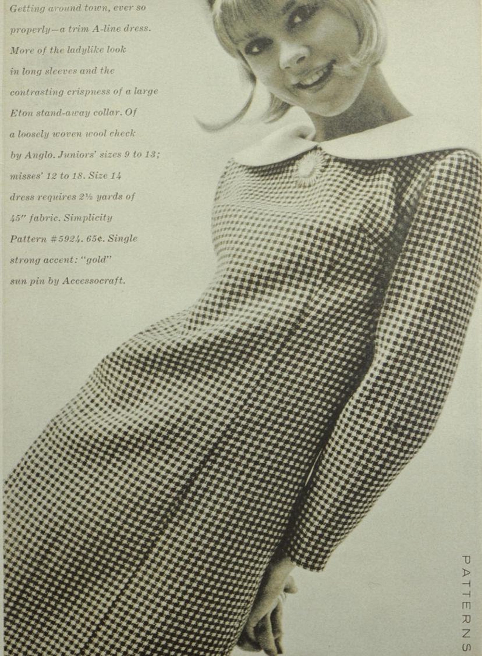 1965 Vintage Sewing Pattern DRESS Bust 34″ (1923) by Simplicity 5924 - Etsy