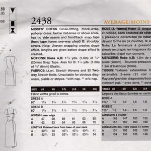 2001 Vintage VOGUE Sewing Pattern (bust: 36"-38"-40”) DRESS (2243) by ...