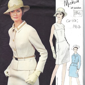 1967 Vintage VOGUE Sewing Pattern B36 DRESS & JACKET (1846) Michael of ...