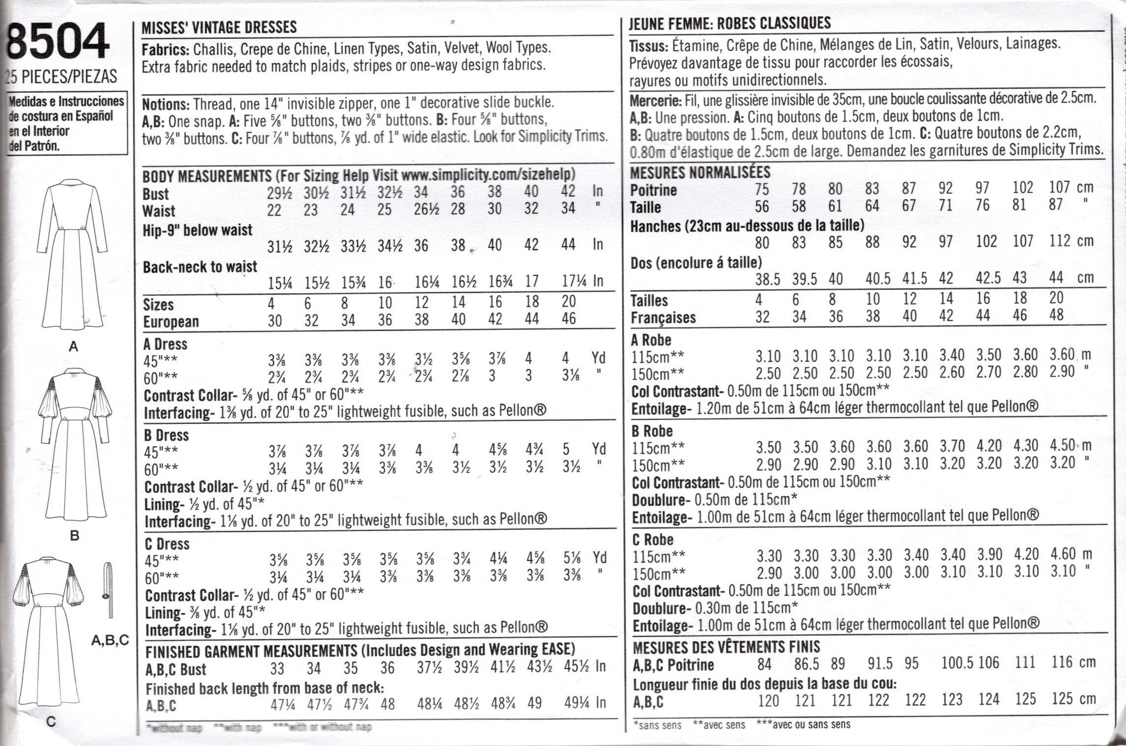 1930s Vintage Sewing Pattern B: 29.5 -30.5 - 31.5 - 32.5 - 34 Inches ...
