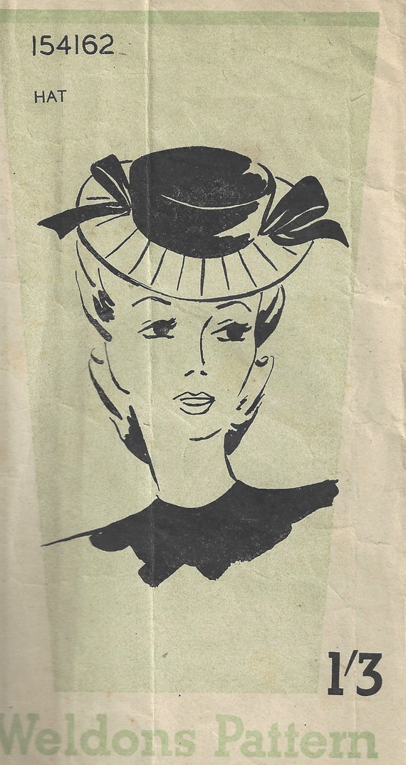 1940s WW2 Vintage Sewing Pattern HAT SIZE: 21 22 - Etsy