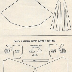 1948 Vintage Sewing Pattern B32" EVENING DRESS (R149) Mccall 7422 - Etsy