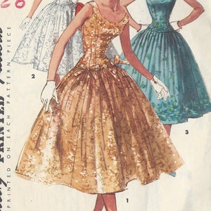 1955 Vintage Sewing Pattern DRESS B34" (56) Simplicity 1153 - Etsy