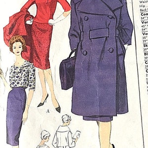 1960 Vintage VOGUE Sewing Pattern B36 Coat Skirt & Blouse (1837) by ...