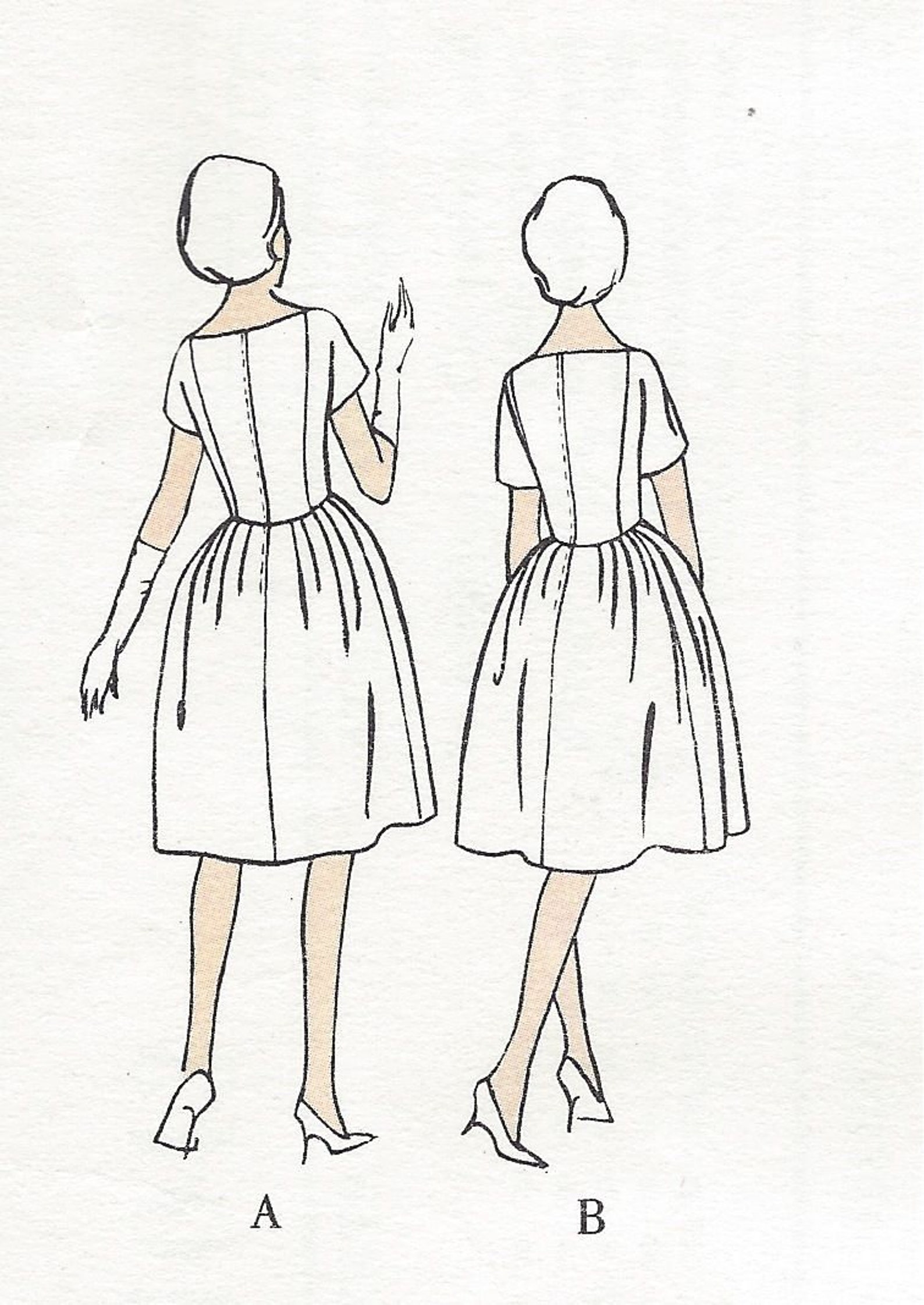 1960s Vintage VOGUE Sewing Pattern B34 DRESS (1186) by Simonetta of ...