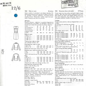 1967 Vintage VOGUE Sewing Pattern B36 DRESS & JACKET (1846) Michael of ...