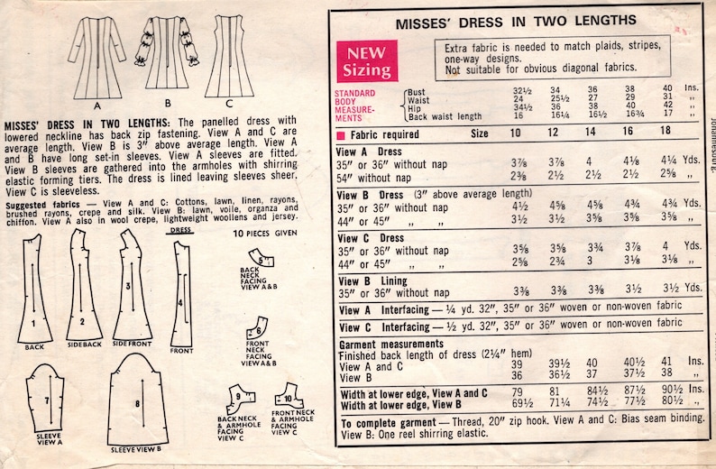 1968 Vintage Sewing Pattern B36″ MINI DRESS (2012) by Style 2347 - Etsy