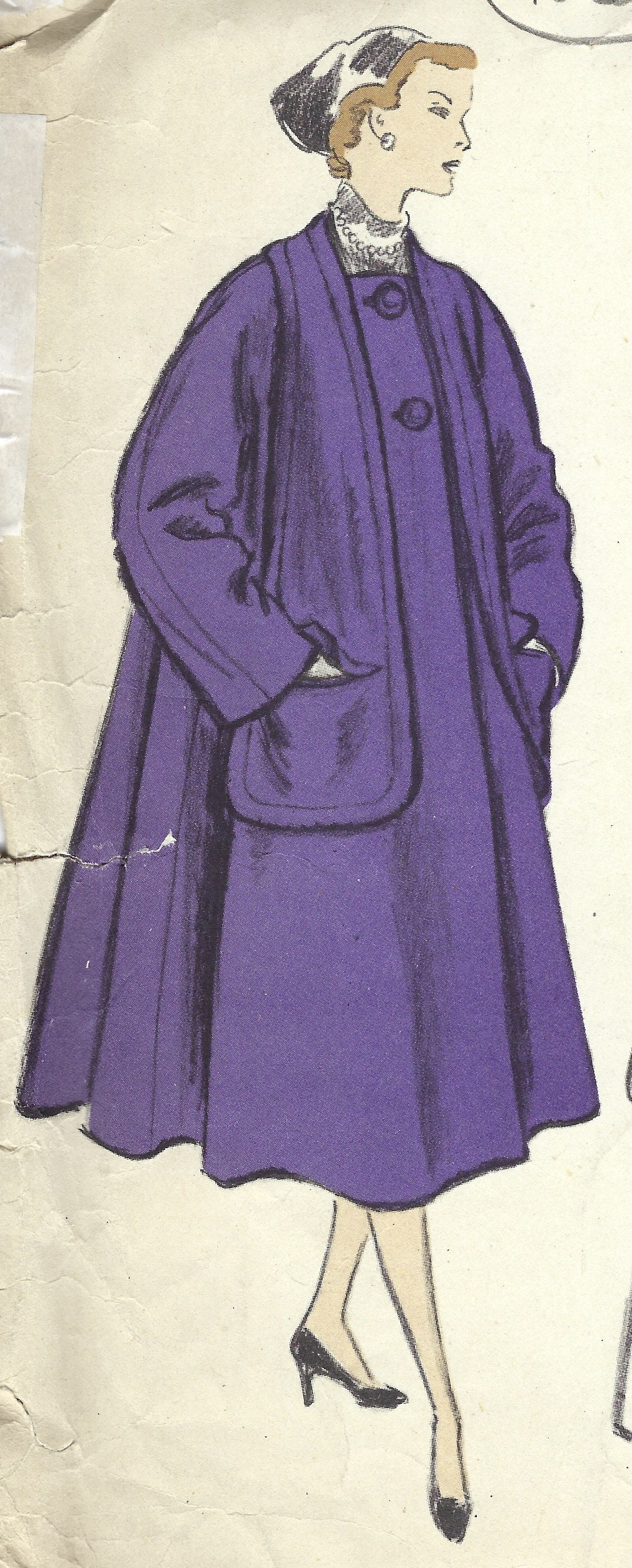 1957 Vintage VOGUE Sewing Pattern COAT Medium B32″ – 34″ (1832 ...