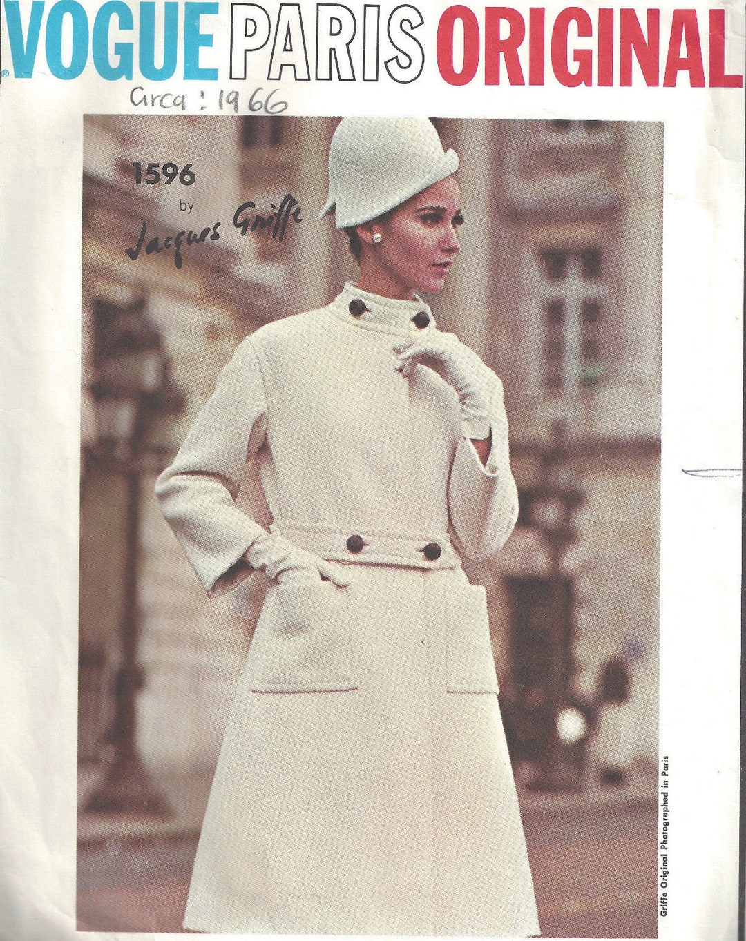 1966 Vintage VOGUE Sewing Pattern B34 DRESS & COAT (1783) by Jacques ...