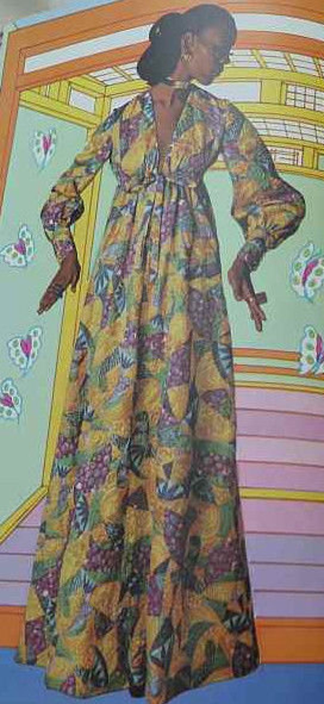 1969 Vintage VOGUE Sewing Pattern DRESS B34in (2062) Vogue 7630 - Etsy