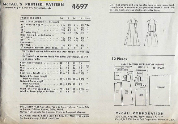 1958 Vintage Sewing Pattern B34 DRESS 1458 by PIERRE CARDIN - Etsy