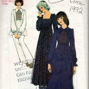 1972 Vintage Sewing Pattern B36 DRESS TUNIC TROUSERS - Etsy