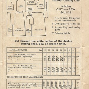 1935 Vintage Sewing Pattern B34 DRESS (1481) Mccall 8202 - Etsy