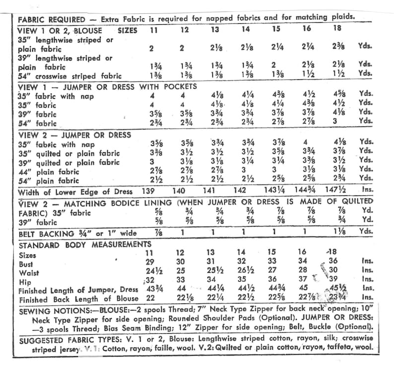 1952 Vintage Sewing Pattern B32in DRESS, JUMPER & BLOUSE R343 by ...