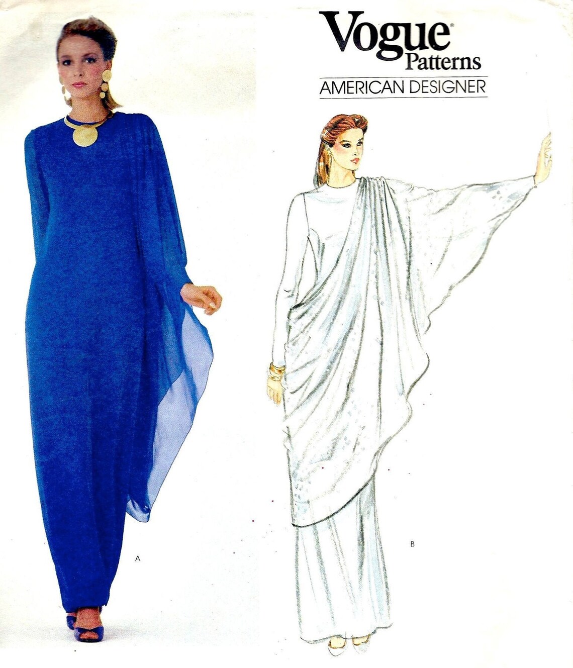 1980s Vintage VOGUE Sewing Pattern DRESS B36" (2152) by Bill Blass ...