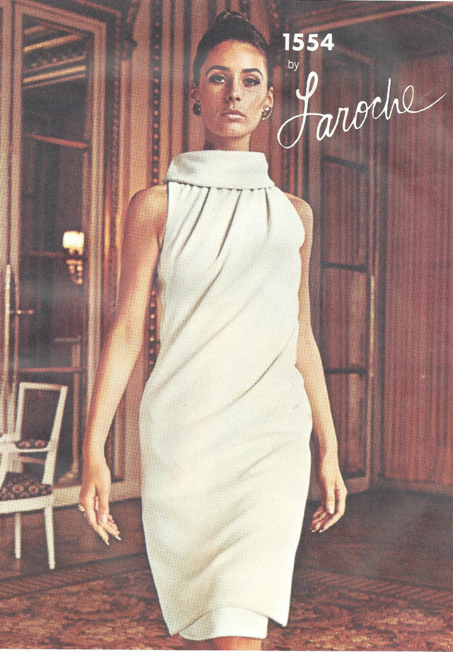 1965 Vintage VOGUE Sewing Pattern B36″ DRESS (1386) by Guy Laroche ...