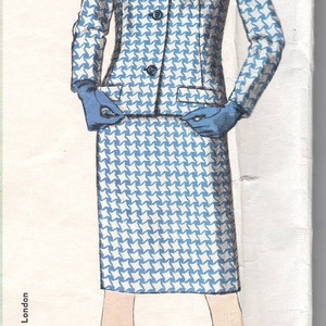 1960s Vintage VOGUE Sewing Pattern B36" SUIT Jacket & SKIRT (2188) Jo ...