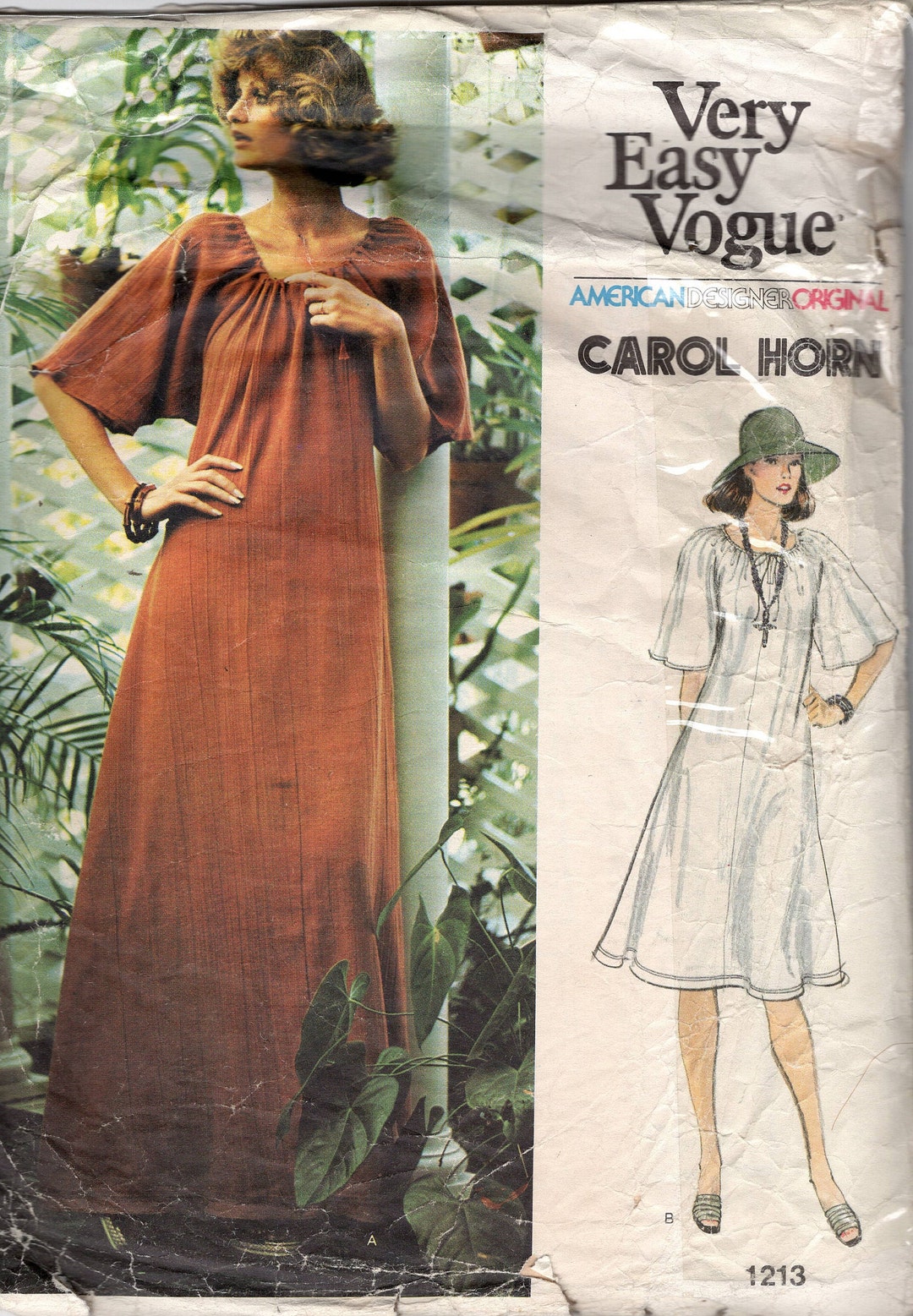 1975 Vintage VOGUE Sewing Pattern B32 1/2in DRESS (2179) Carol Horn ...