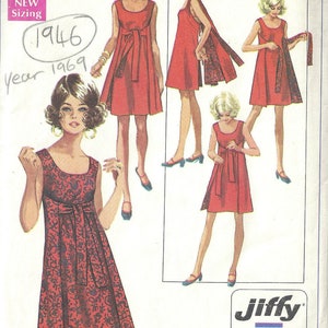 1969 Vintage Sewing Pattern B31.5 – 32.5" REVERSIBLE DRESS (1646 ...