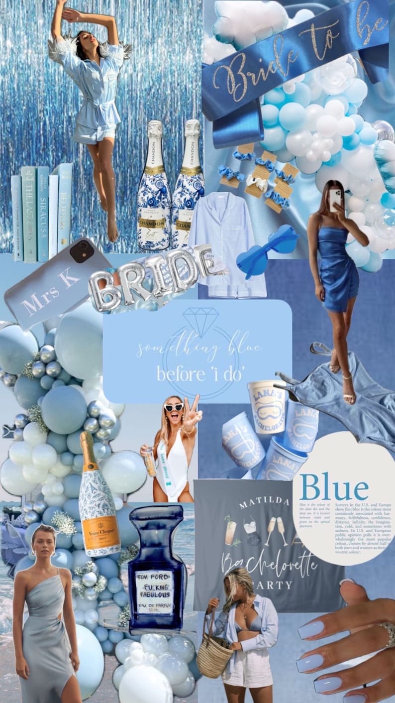 Something Blue Party Theme Kit!! - Etsy