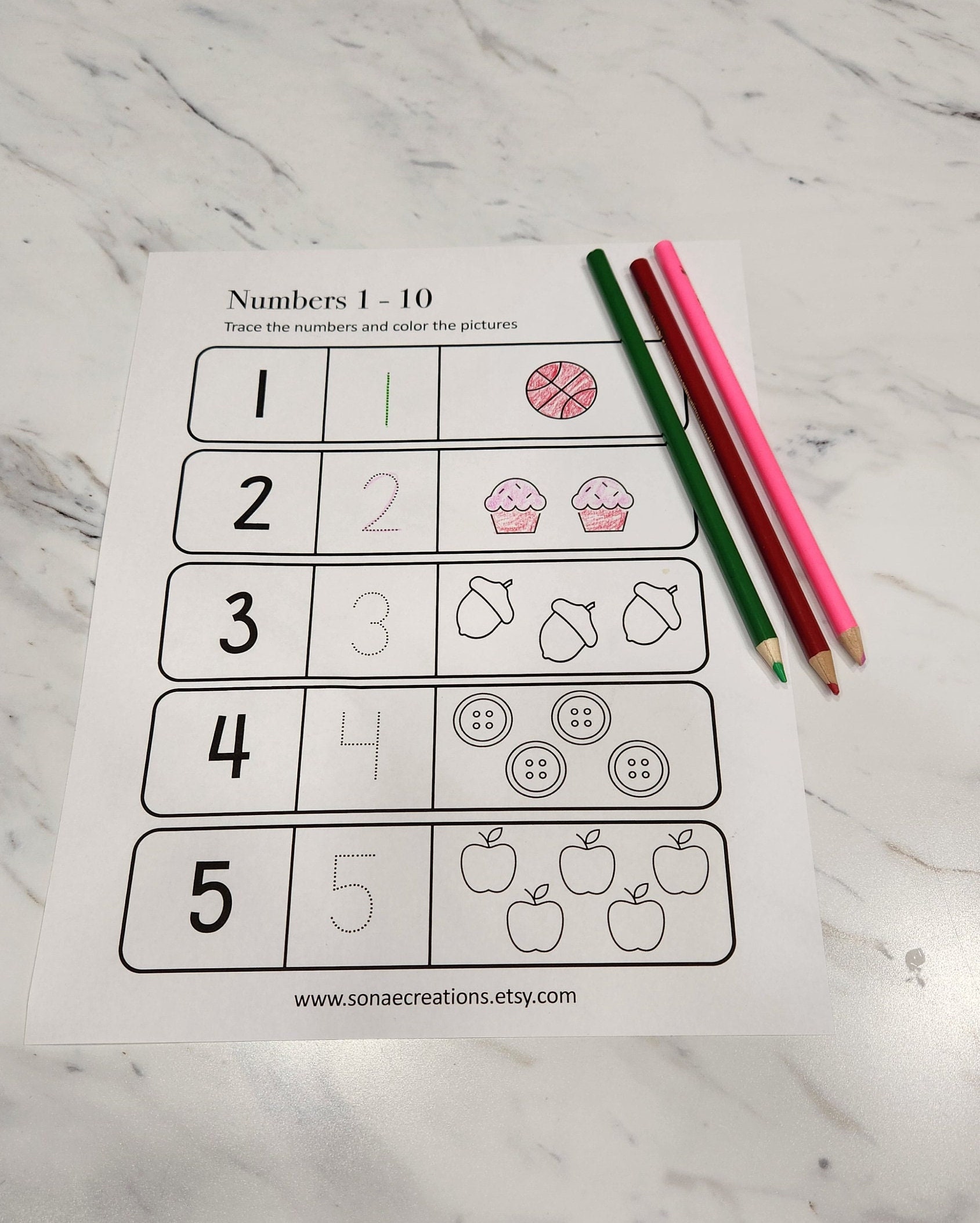 Count and Color Worksheets| Number Tracing| Coloring Sheets | Preschool ...