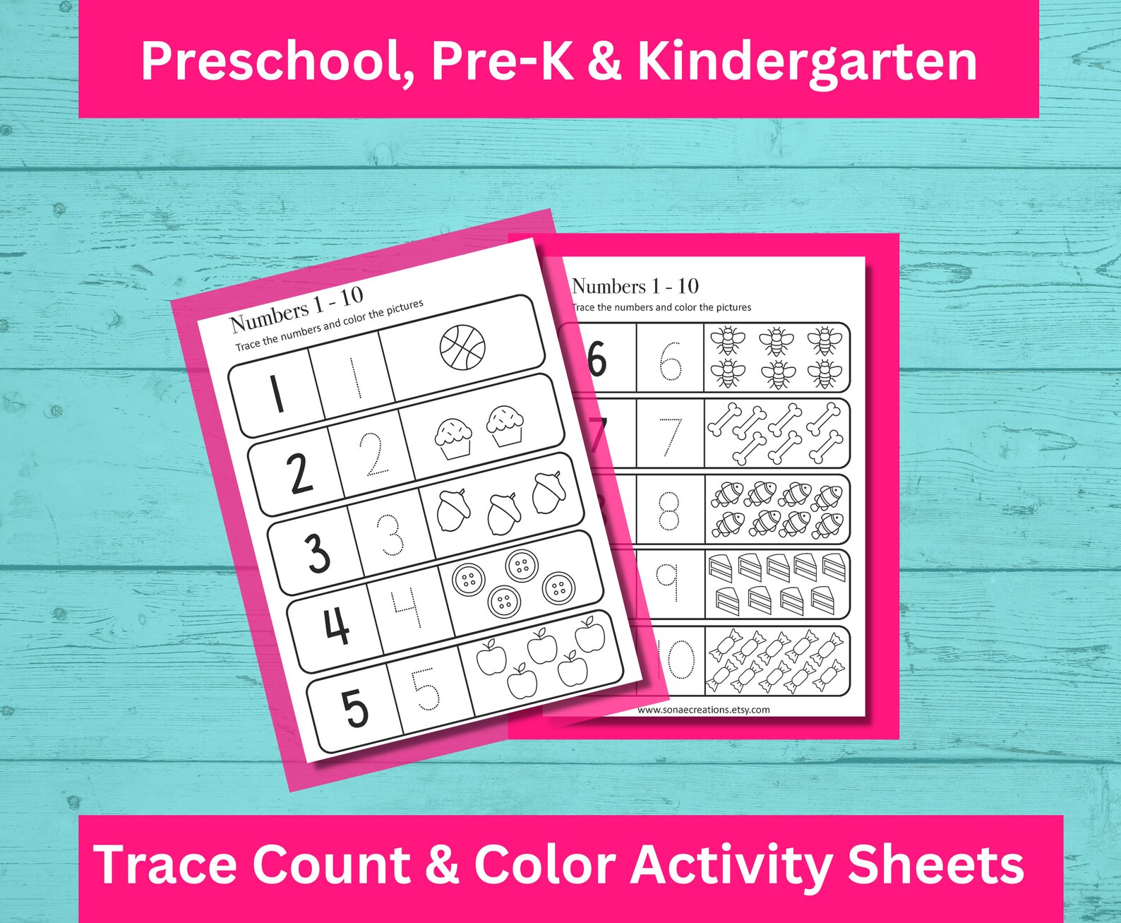 Count and Color Worksheets| Number Tracing| Coloring Sheets | Preschool ...