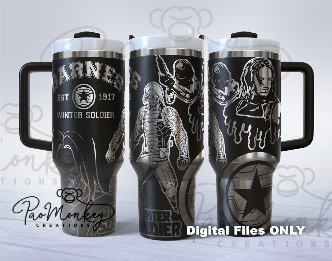 Winter Soldier | Bucky Barnes | Laser Engraving Tumbler Wrap | SVG ...