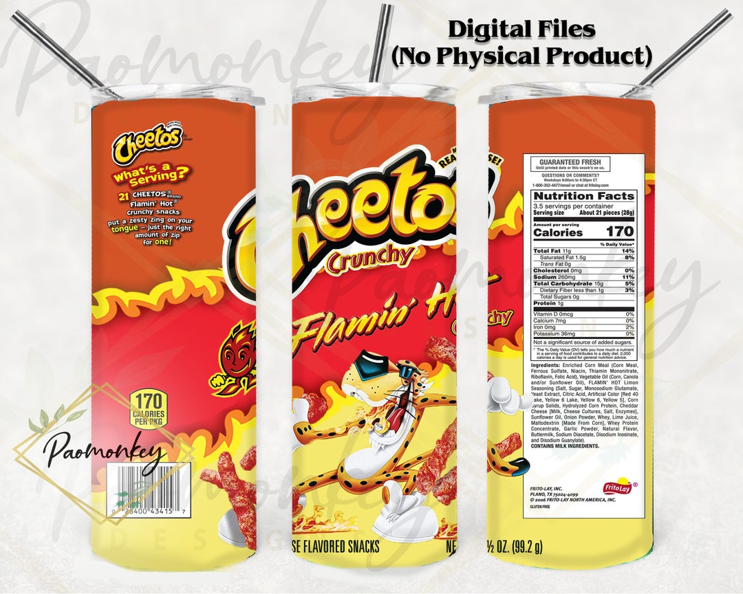 Flaming Hot Cheetos Bag Theme | Straight Skinny Tumbler 20 Oz ...