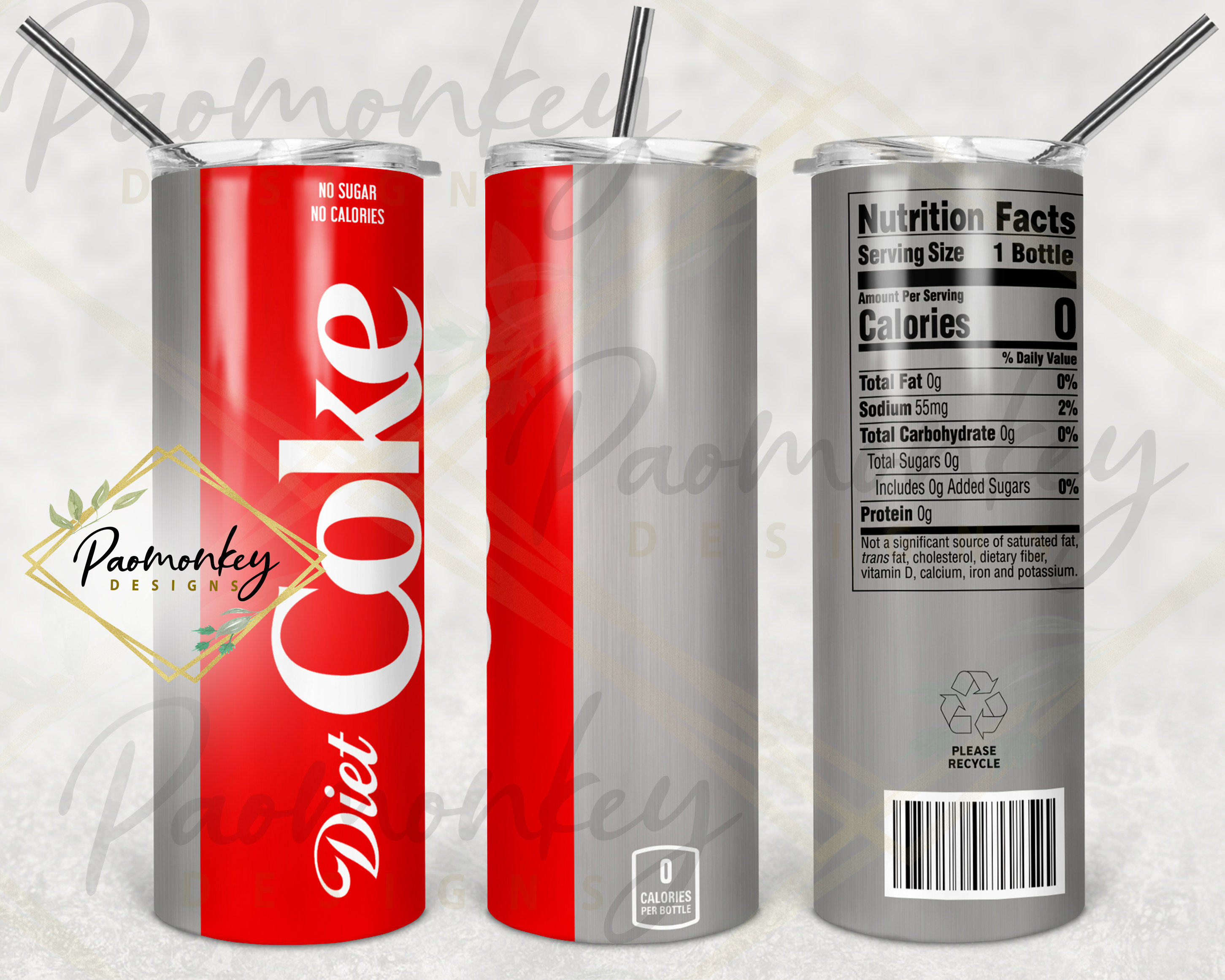 Diet Coke Coca Cola | Coke | Soda Can | Straight Skinny Tumbler 20 Oz ...