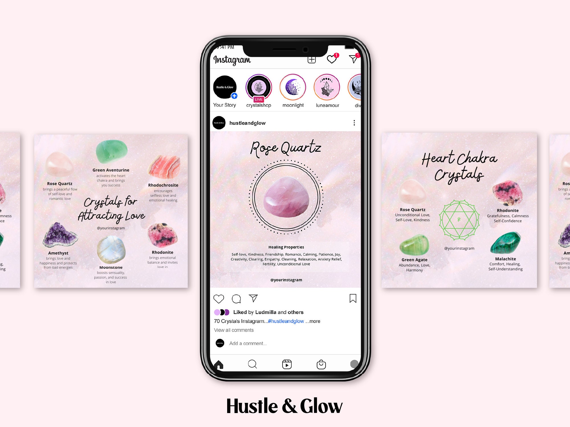 Crystals Instagram Templates Crystals Instagram Posts - Etsy Canada