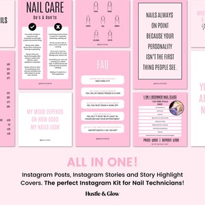 Nail Technician Instagram Posts, Matching Instagram Stories, Story ...