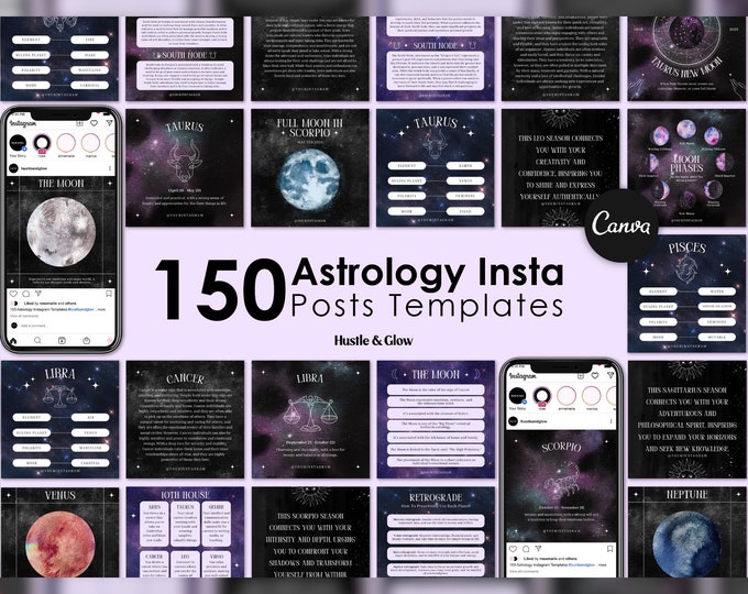 Astrology Templates, Zodiac Templates, Celestial Instagram, Spiritual ...