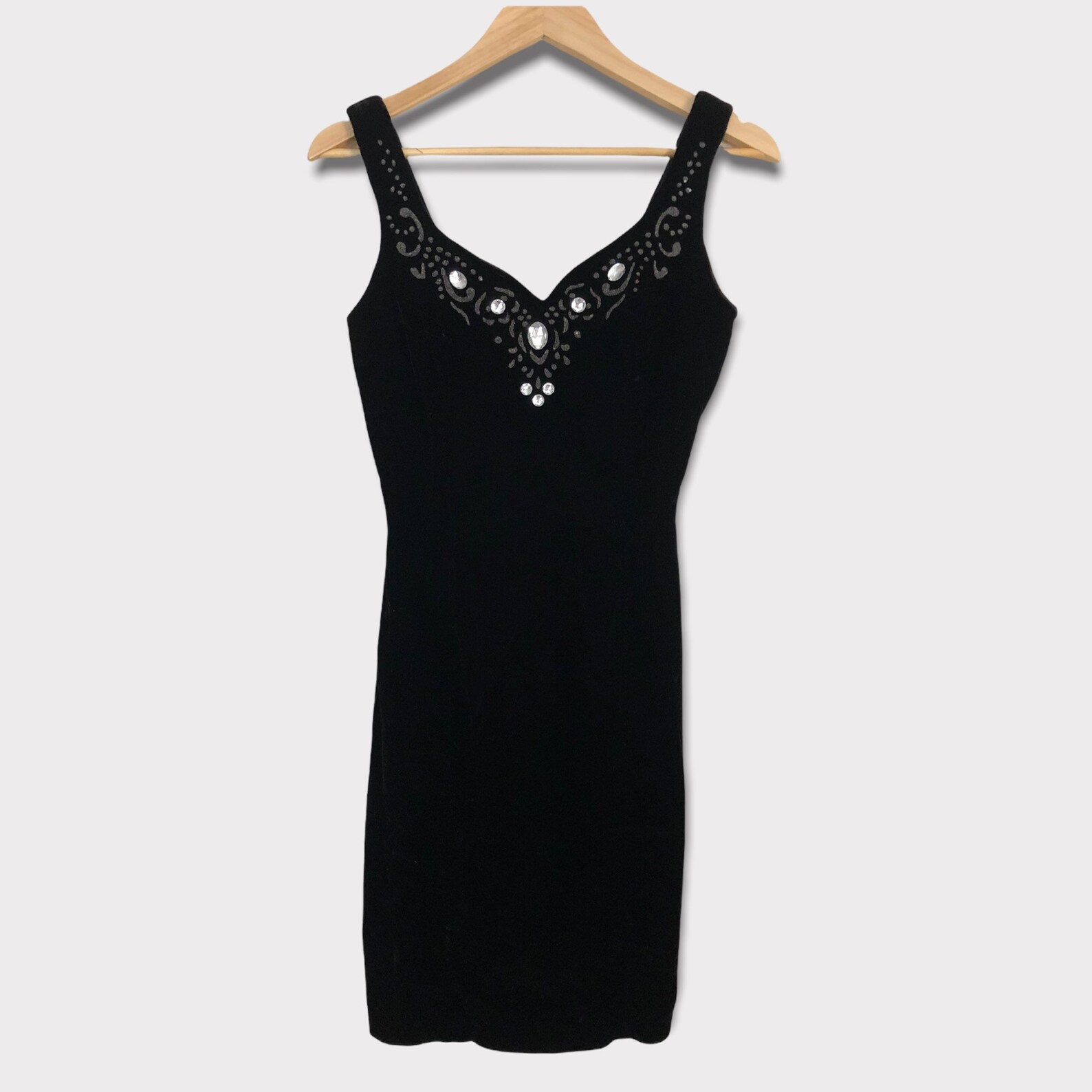 Velvet Embellished Cocktail Dress - Etsy