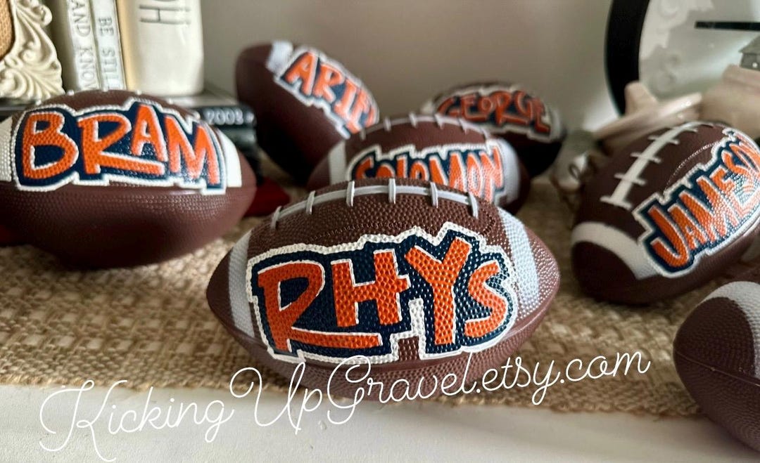 Personalized Hand-painted Mini Footballs - Custom Name Sports Gifts ...