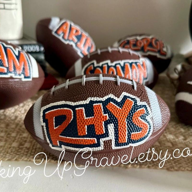 Painted Mini Footballs - Etsy