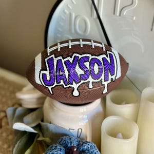 Personalized Hand-painted Mini Footballs - Custom Name Sports Gifts ...