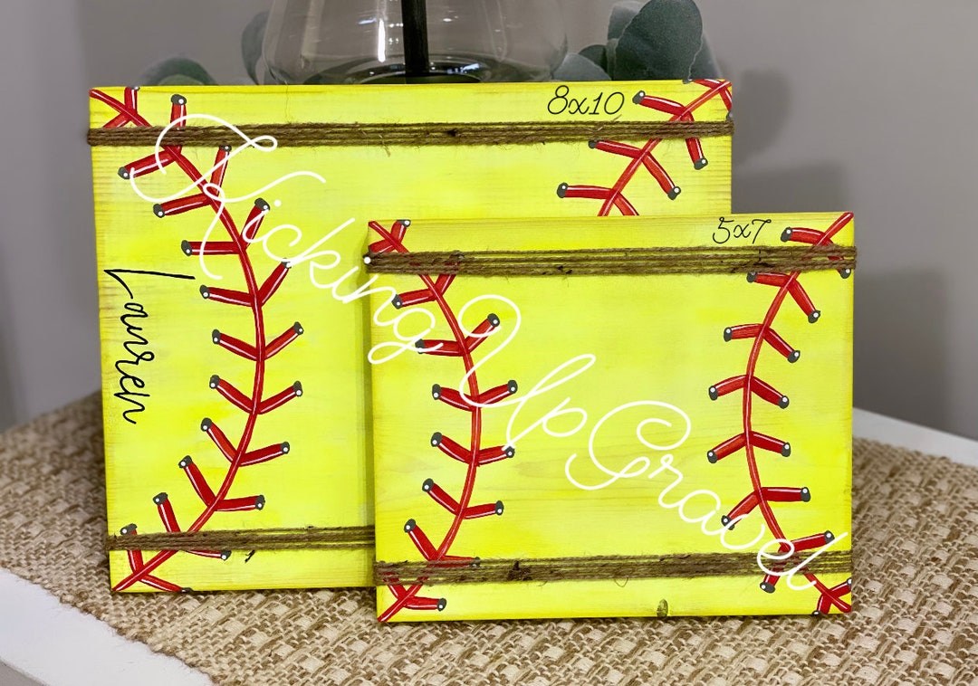 Softball Picture Frame/holder, Farmhouse Style, Coaches Gift, Team Gift ...