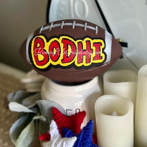 Personalized Hand-painted Mini Footballs - Custom Name Sports Gifts ...