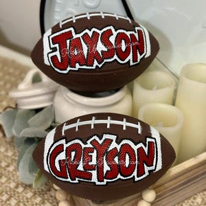 Personalized Hand-painted Mini Footballs - Custom Name Sports Gifts ...