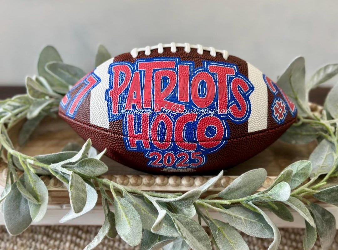Custom Hand-painted Football | Personalized HOCO Proposal Gift | School ...