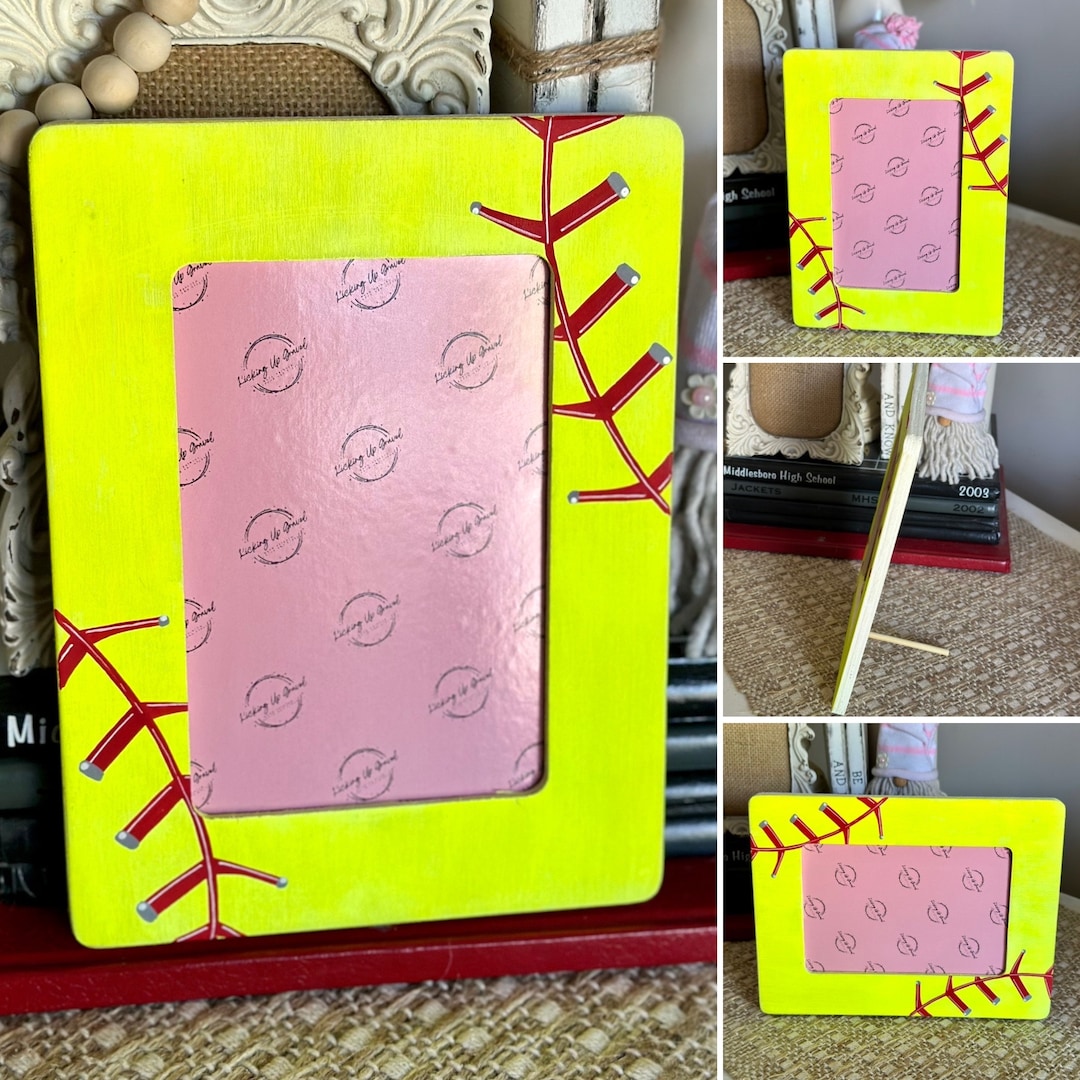 Softball Picture Frame, Sports Frame, Coaches Gift, Team Gift, Custom ...