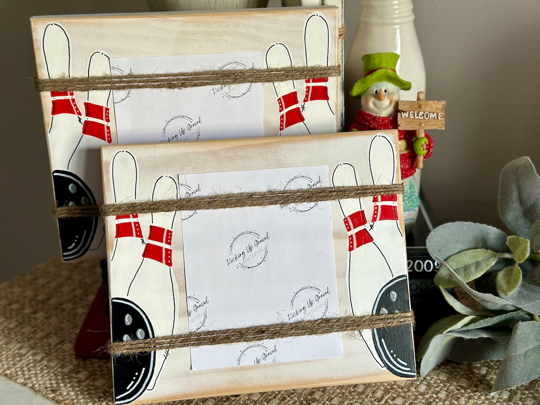Bowling Picture Frame/holder, Farmhouse Style, Senior Gift, Graduation ...